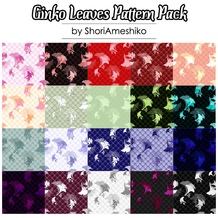 Ginko Leaves Pattern Pack by SewDesuNe on DeviantArt
