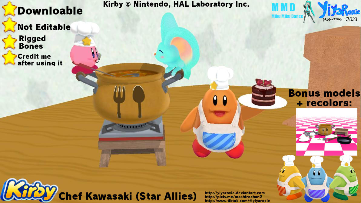MMD Chef Kawasaki (Star Allies) (Download) by YiyaRoxie on DeviantArt