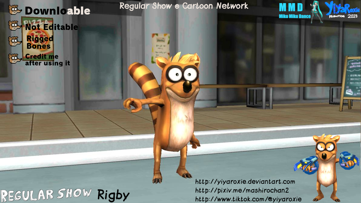 MMD Rigby (Download) by YiyaRoxie on DeviantArt