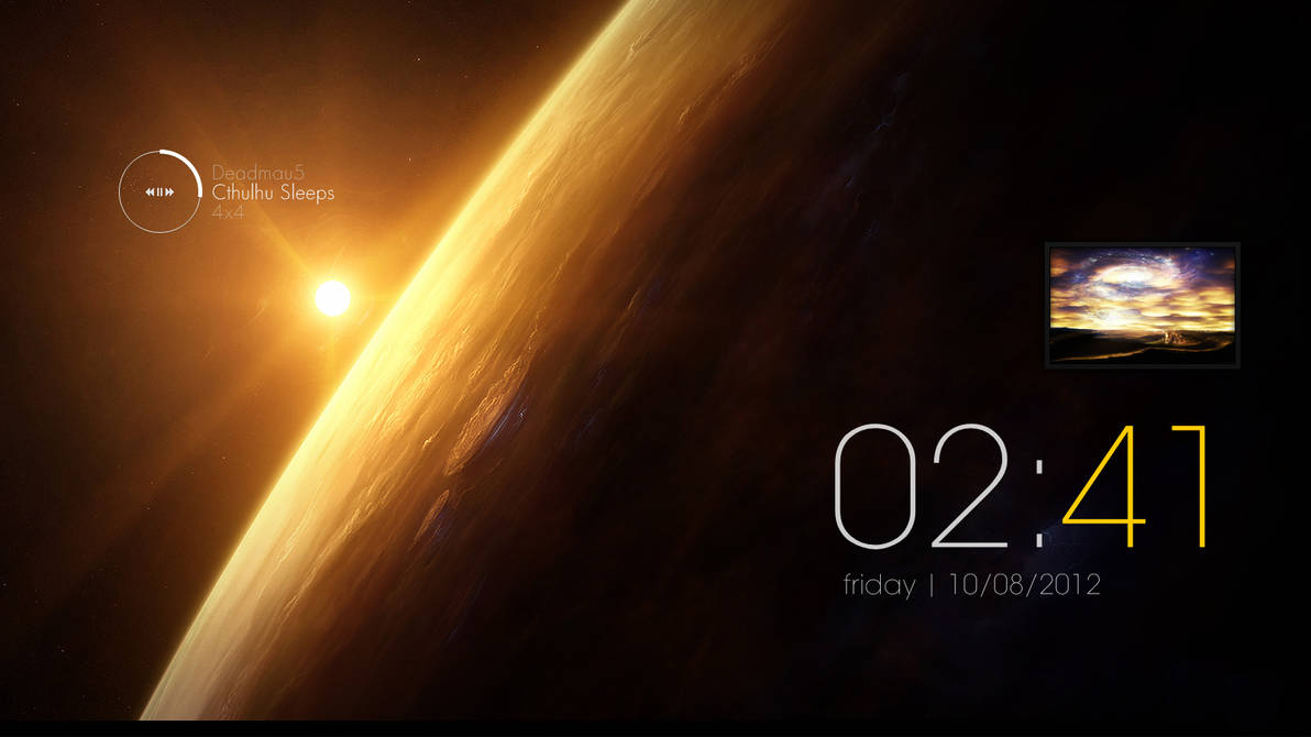 Sunrise Rainmeter theme by mechembucus on DeviantArt