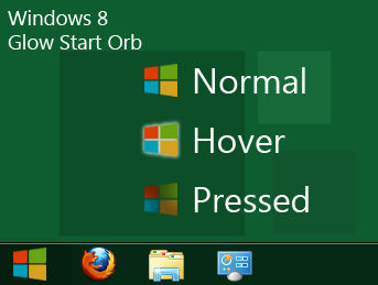 Windows 8 Glow Start Orb LARGE/SMALL TOP/BOTTOM by dAKirby309 on DeviantArt