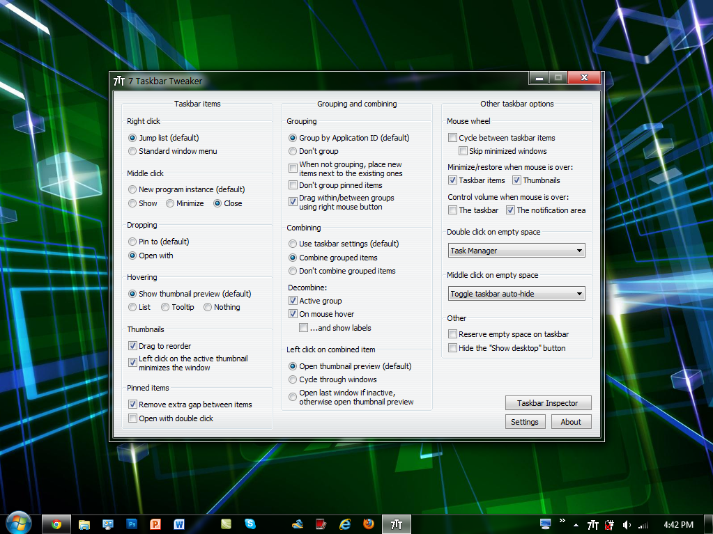 7 Taskbar Tweaker - Best Background App for Win7 by dAKirby309 on ...