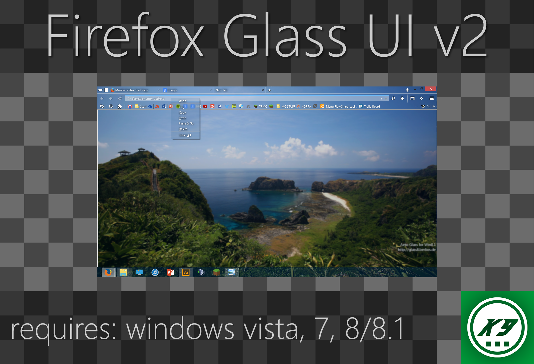 Firefox Glass UI v2 - A Firefox Theme by dAKirby309 on DeviantArt