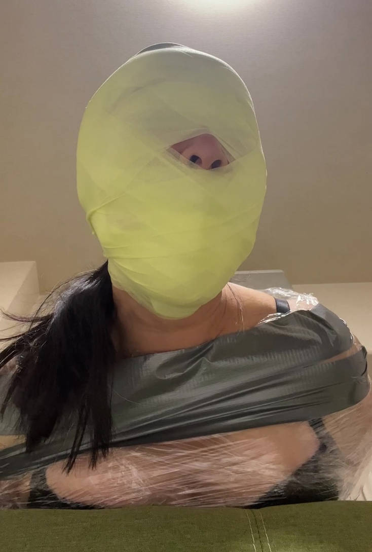 Enjoying Her Encasement by DuctTaper on DeviantArt