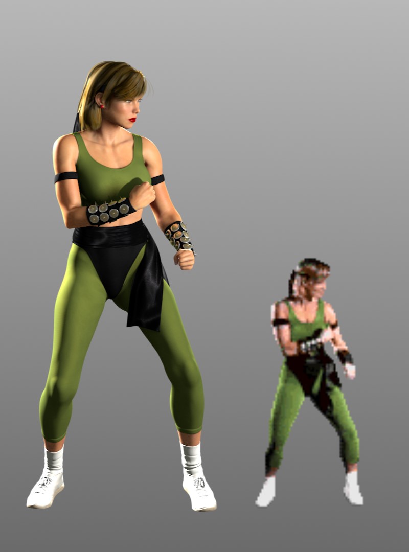 Sonya Blade - Fighting Stance MK1 by ZabZarock on DeviantArt