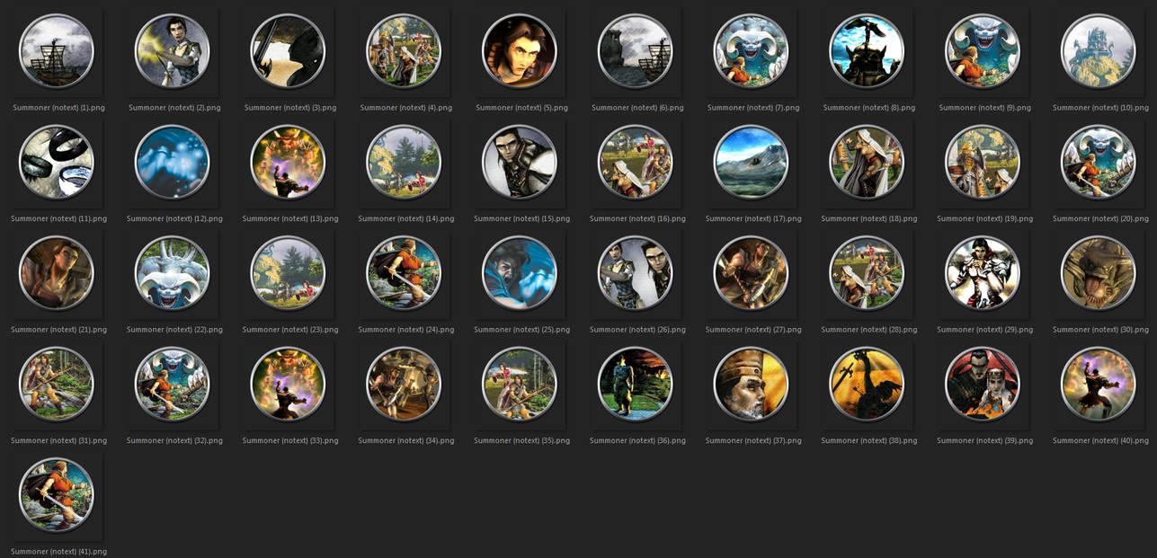 Summoner icons (notext) by dan0uge on DeviantArt