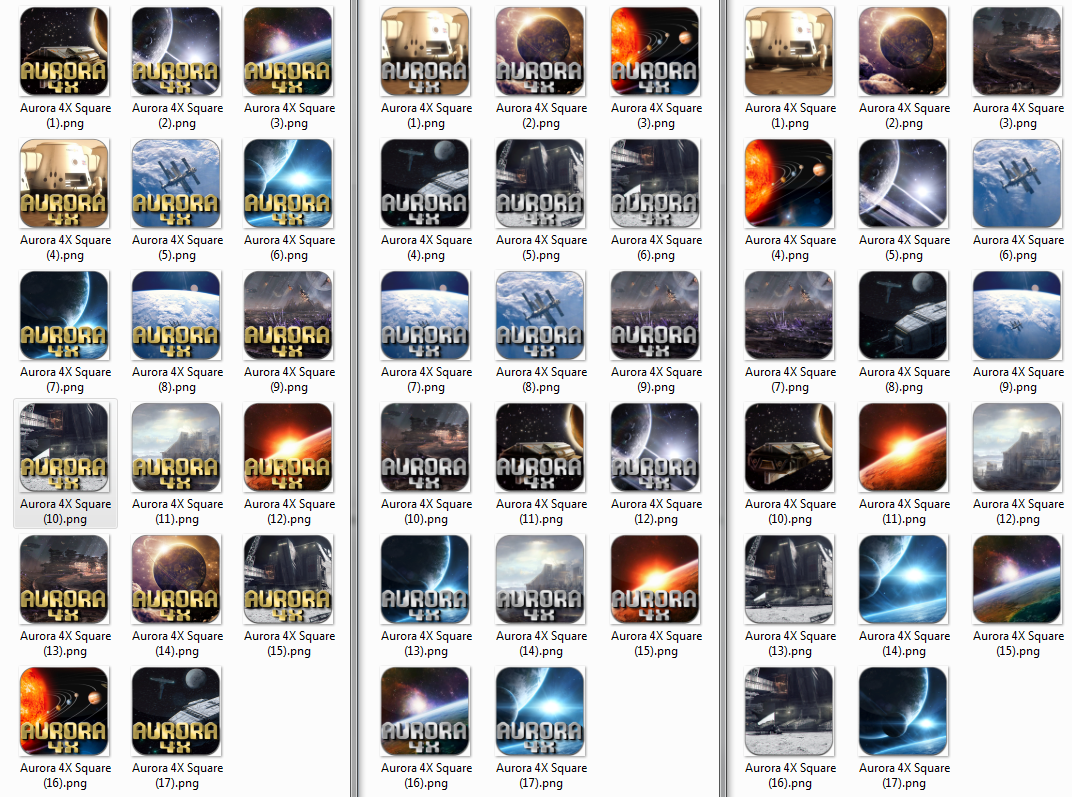 Aurora 4X Square Icons by dan0uge on DeviantArt