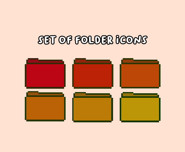 #2 FOLDER ICONS, Pixelated - PART 2 OF 4 by gabibimbap on DeviantArt