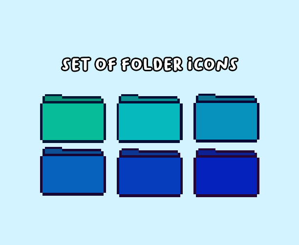 #4 FOLDER ICONS, Pixelated - PART 4 OF 4 by gabibimbap on DeviantArt
