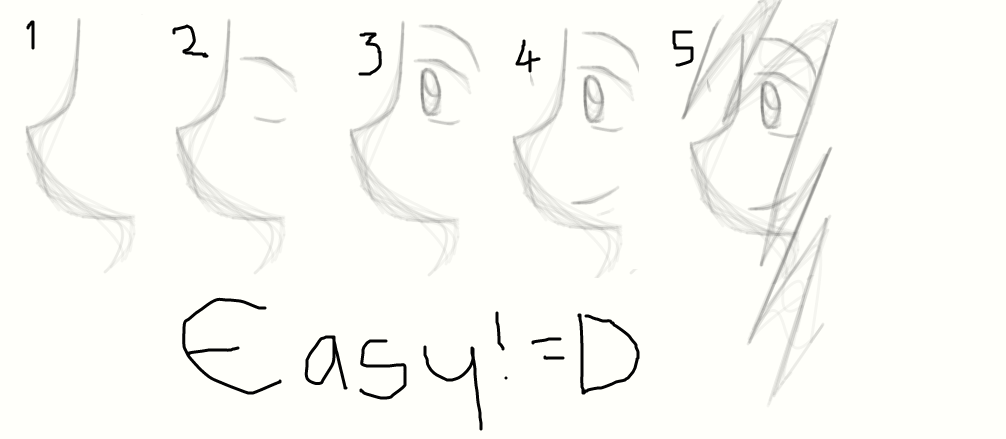 How to draw a sideways faced Manga by iiKnife on DeviantArt