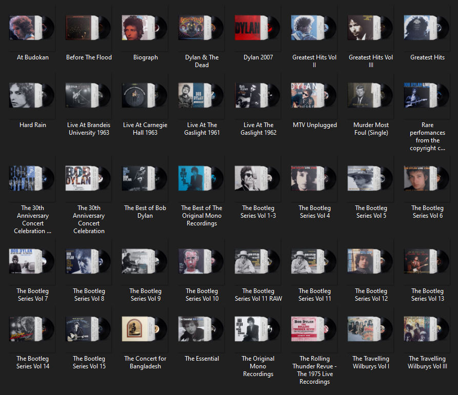 Bob Dylan Official Albums Icons by Sheguede on DeviantArt