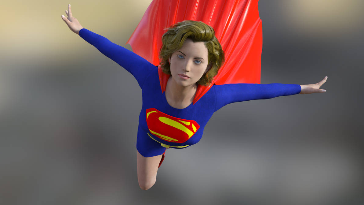 Supergirl flying by Granleon on DeviantArt