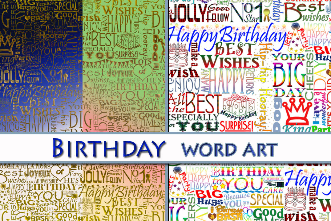 Birthday word art by auRoraBor on DeviantArt