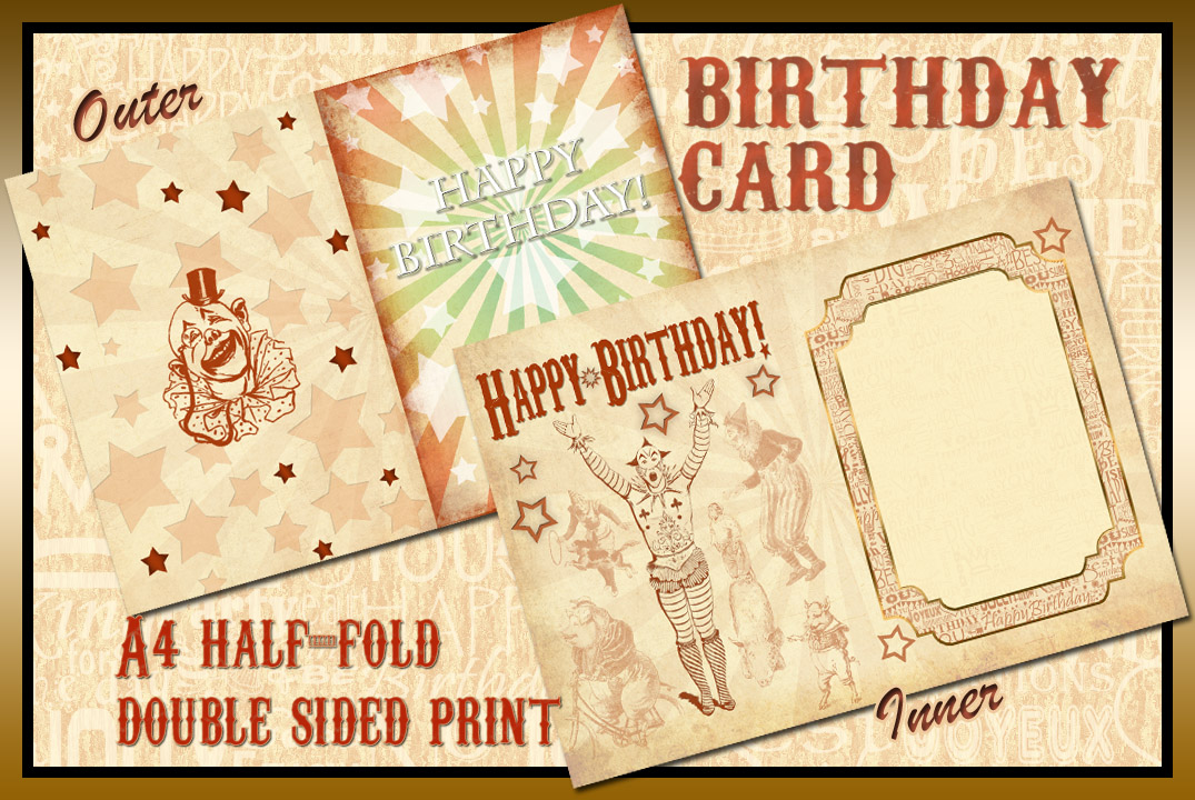 Circus Birthday Card by auRoraBor on DeviantArt