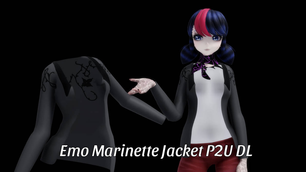 [MMD] Emo Marinette Jacket P2U DL by AzuriteAnimatorMMD on DeviantArt