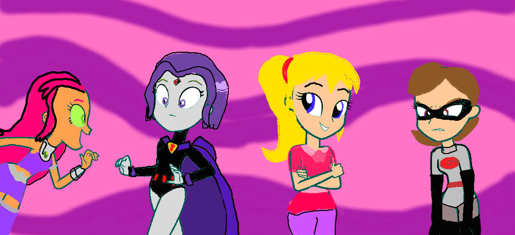 Alice (Care Bears) meets Helen, Starfire and Raven by SuperGirlDeyonah ...
