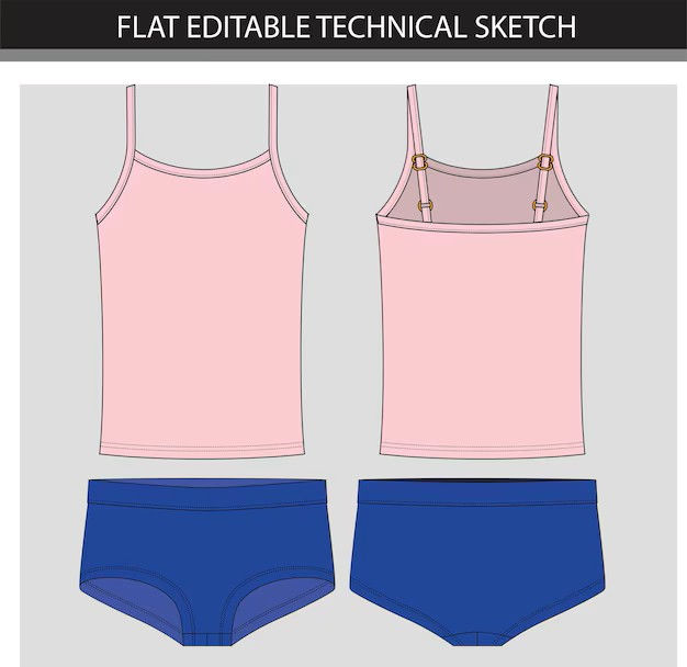 Pink Camisole And Blue Panties Underwear Challenge By Pingguolover On