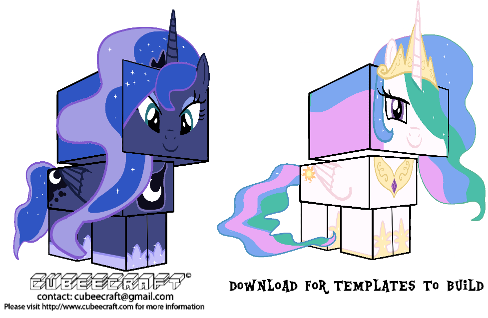 Cubeecraft Princess Luna And Princess Celestia by GrapefruitFace1 on ...