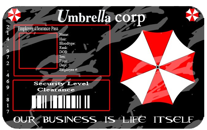 Umbrella Corp ID Template by ZanderYurami on DeviantArt