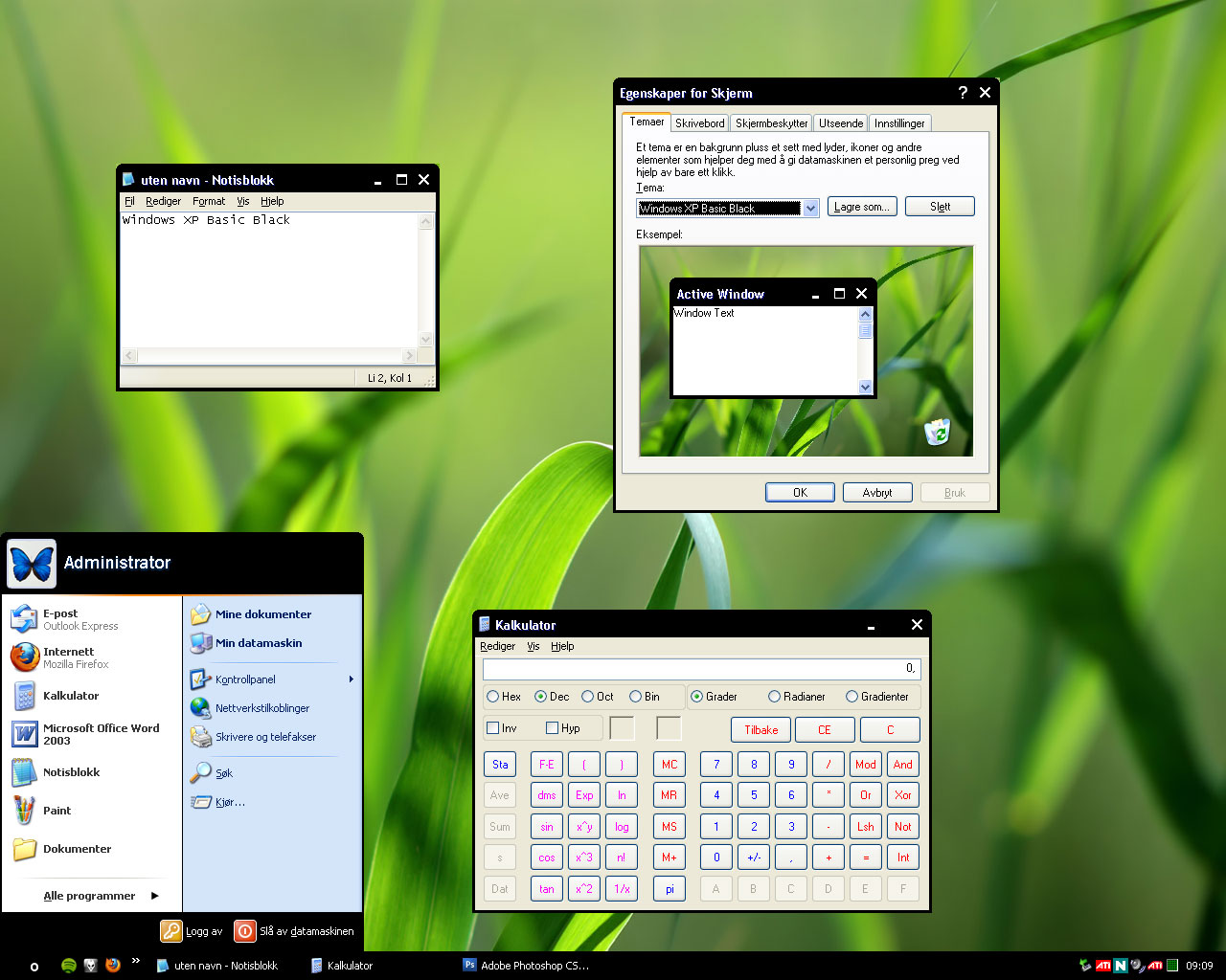 Windows XP Basic Black by 0J3 on DeviantArt