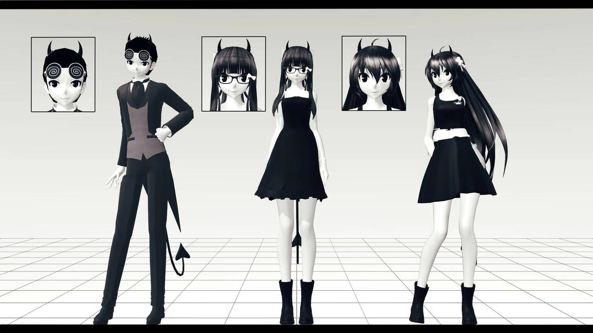 (MMD + DL) OR3O, Kathy-chan, djsmell by Morionchik on DeviantArt