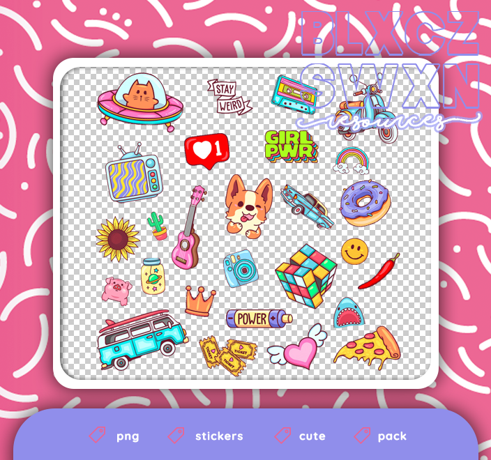 cute stickers (png pack) by blxczswxn on DeviantArt