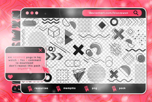 memphis #01 (png pack) by blxczswxn on DeviantArt