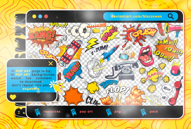 pop art #02 (png pack) by blxczswxn on DeviantArt