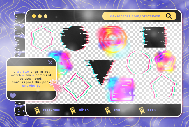 glitch (png pack) by blxczswxn on DeviantArt
