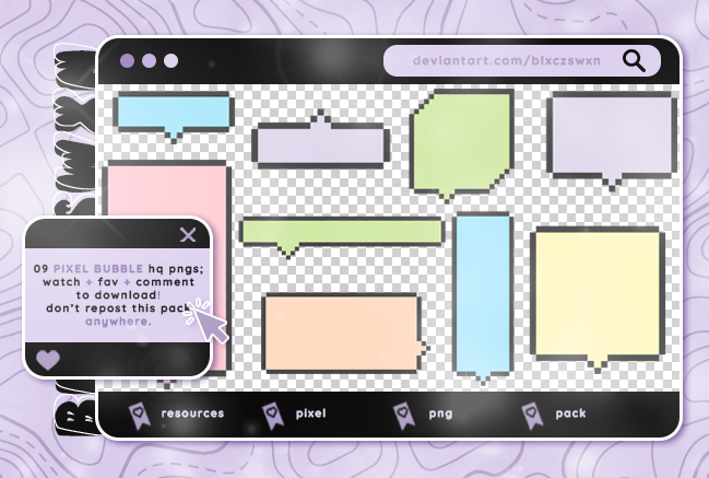 pixel bubble speech (png pack) by blxczswxn on DeviantArt