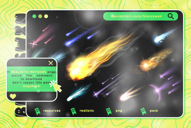 realistic meteors (overlay pack) by blxczswxn on DeviantArt