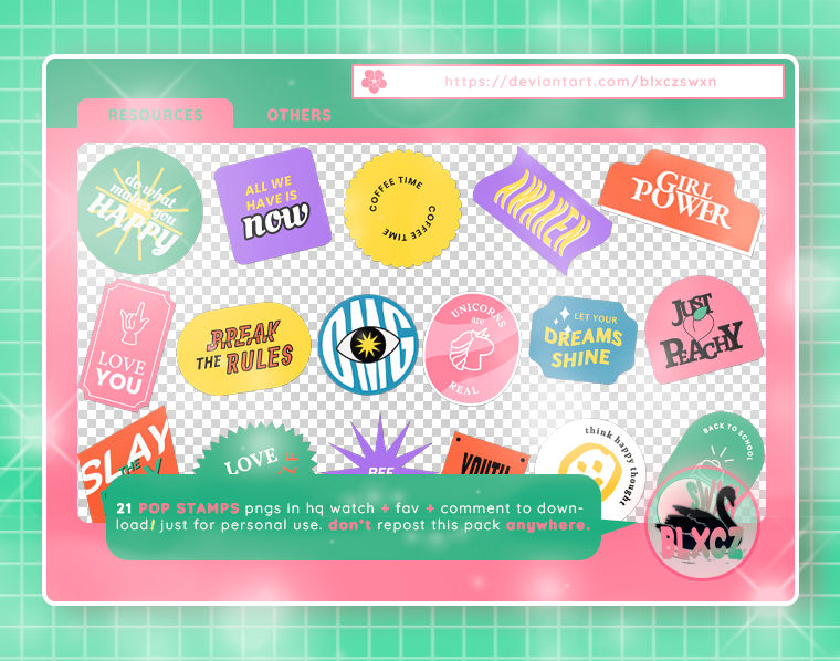 pop stamps / stickers (png pack) by blxczswxn on DeviantArt