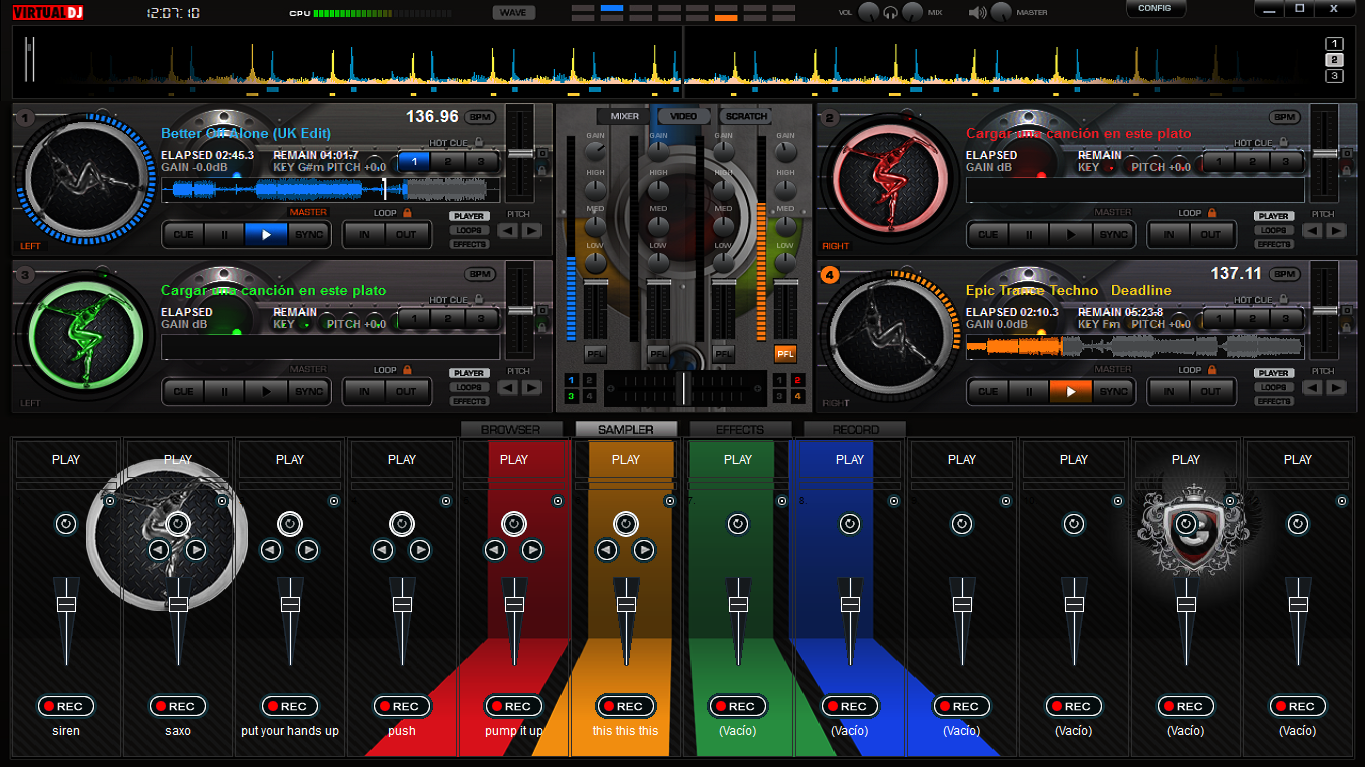 Skin para VirtualDj Multicolor by Geniusilver by Geniusilver on DeviantArt