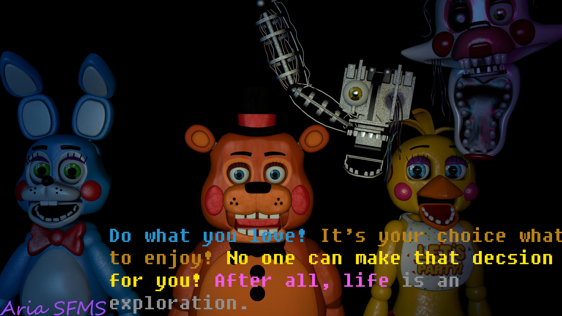FNaF 2 Main Cast Motivational Poster by Aria-SFMS on DeviantArt