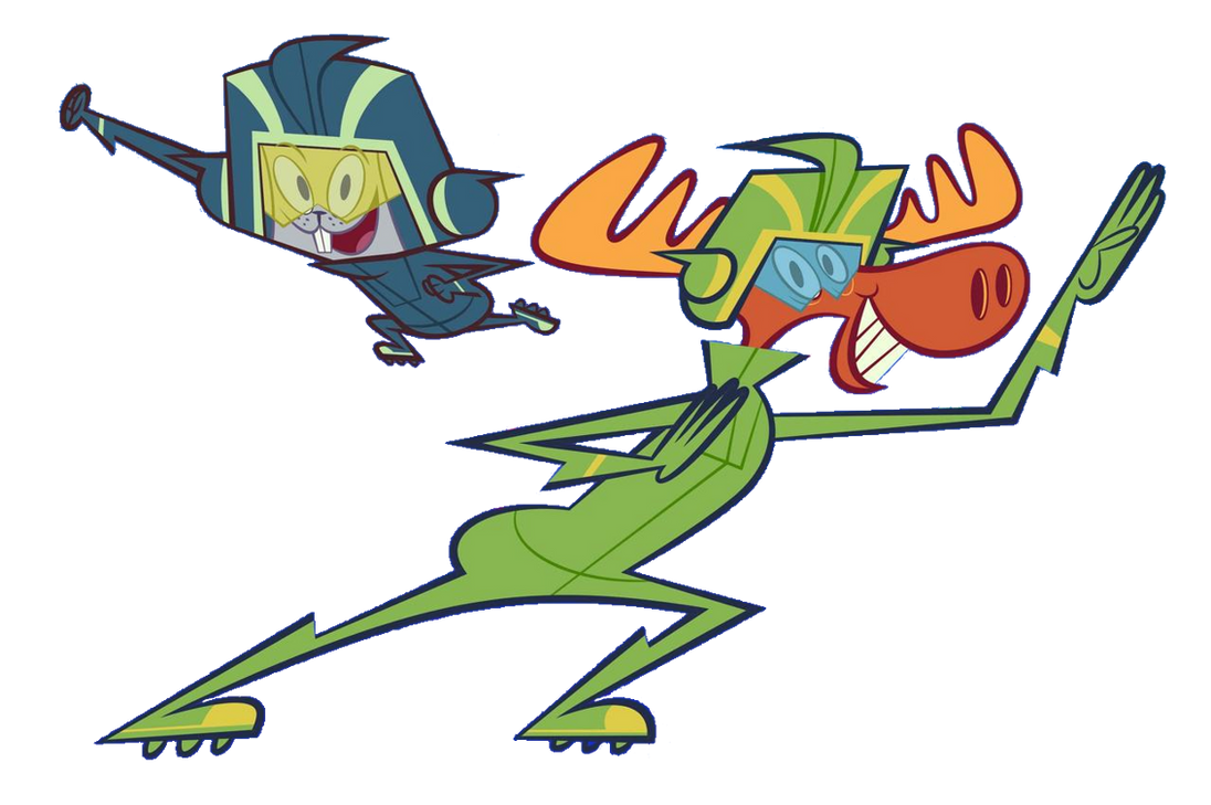 Rocket J. Squirrel and Bullwinkle J. Moose by MinionFan1024 on DeviantArt