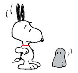 Snoopy scared of ghost by MinionFan1024 on DeviantArt