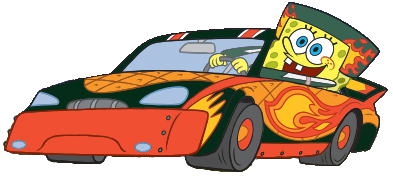 SpongeBob drives the Race Car by MinionFan1024 on DeviantArt