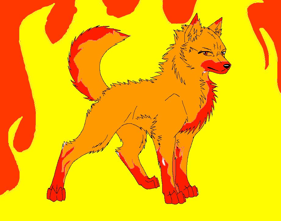 fire wolf by hannahmary20 on DeviantArt