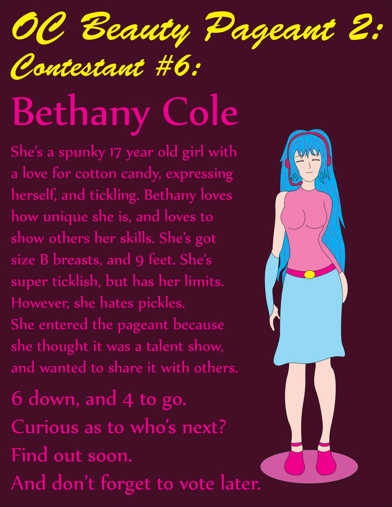 Contestant 6: Bethany Cole by Batmansss on DeviantArt