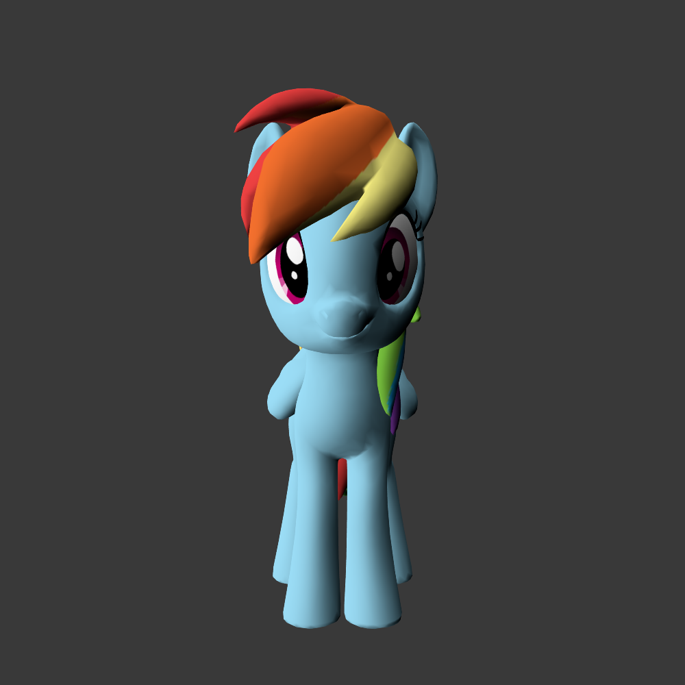 G4 Rainbow Dash 3D Model by GarrettSS1997 on DeviantArt
