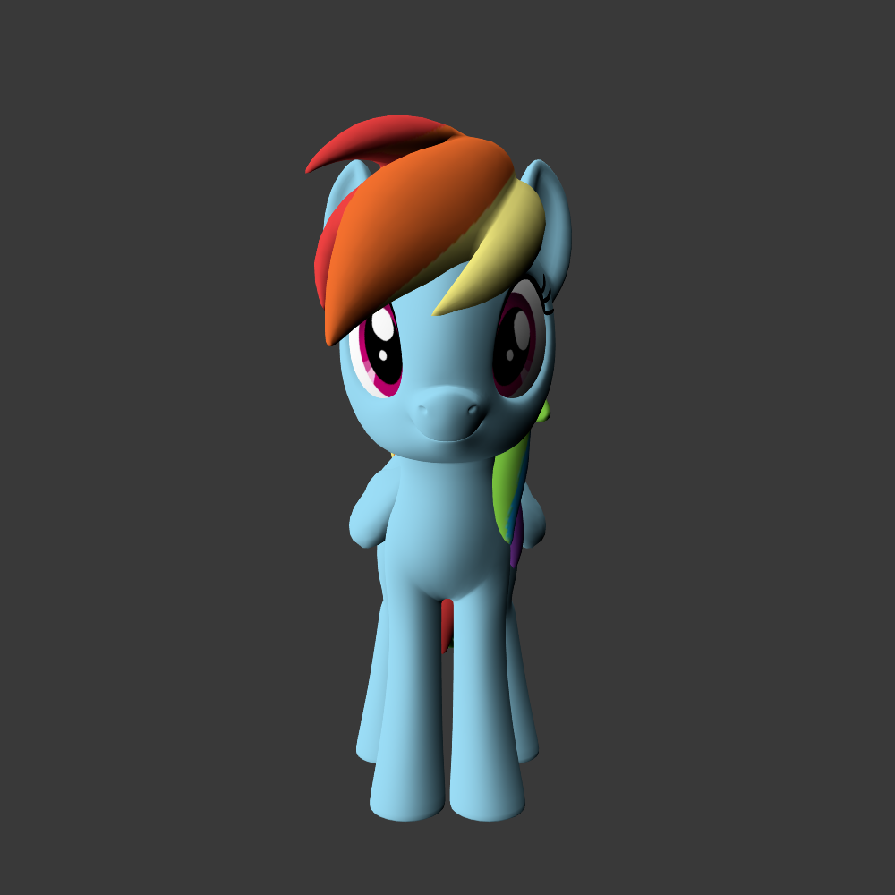 G4 Rainbow Dash 3D Model by GarrettSS1997 on DeviantArt