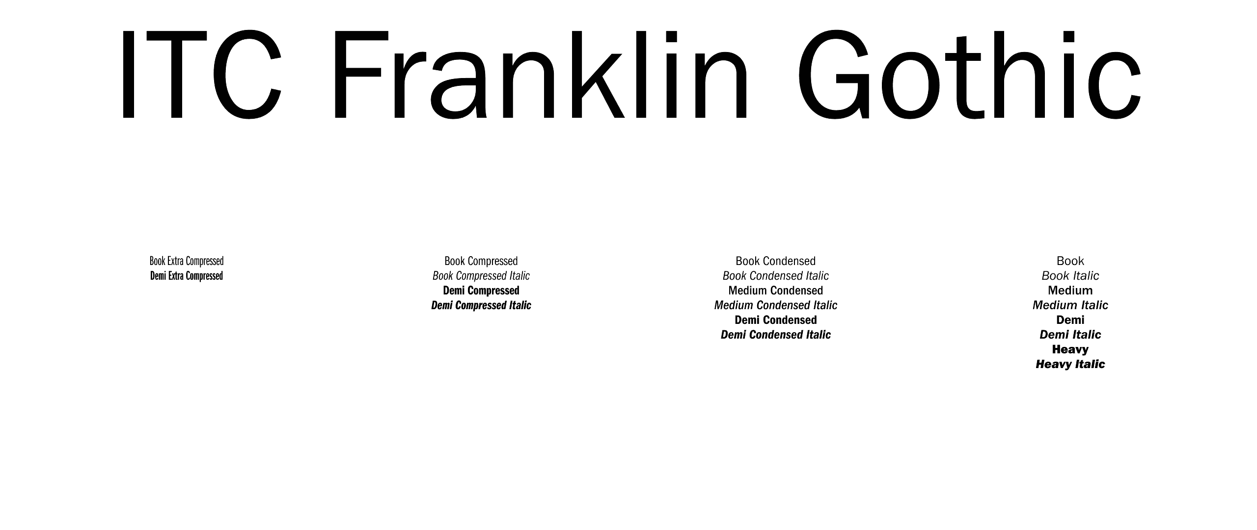 ITC Franklin Gothic Font by GarrettSS1997 on DeviantArt
