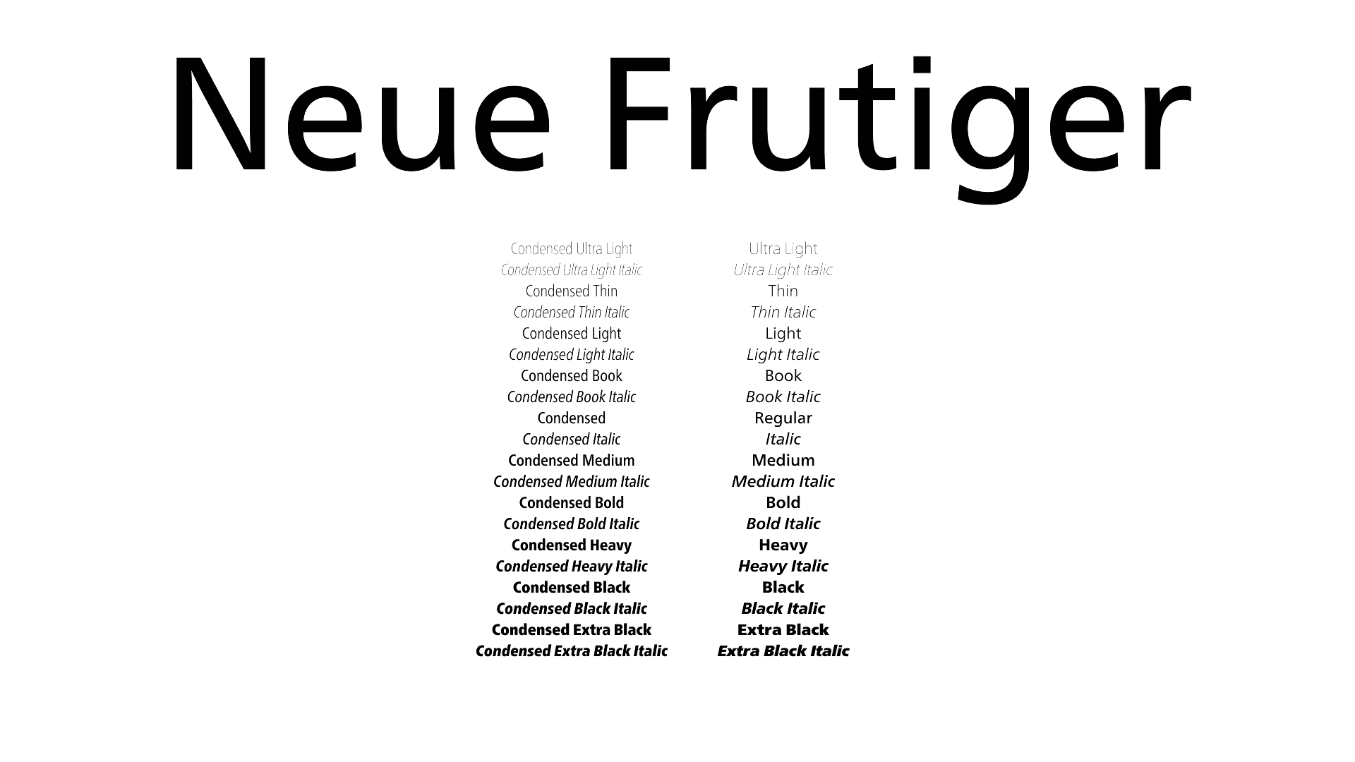 Neue Frutiger Font by GarrettSS1997 on DeviantArt