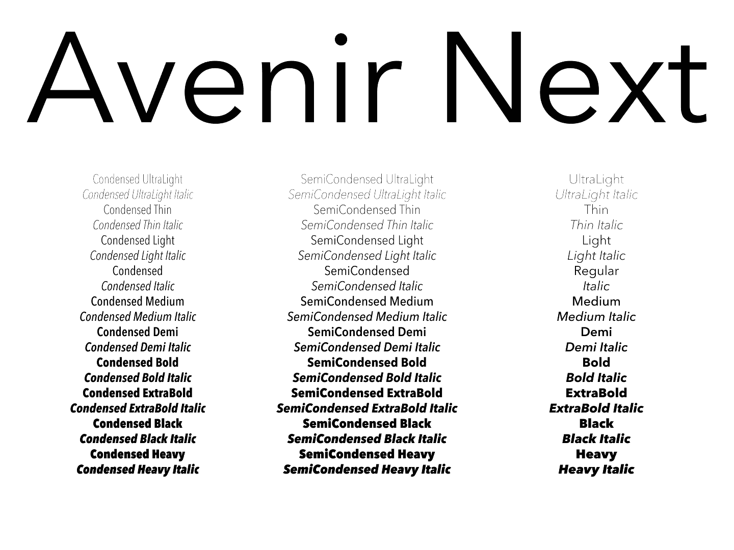 Avenir Next Font by GarrettSS1997 on DeviantArt