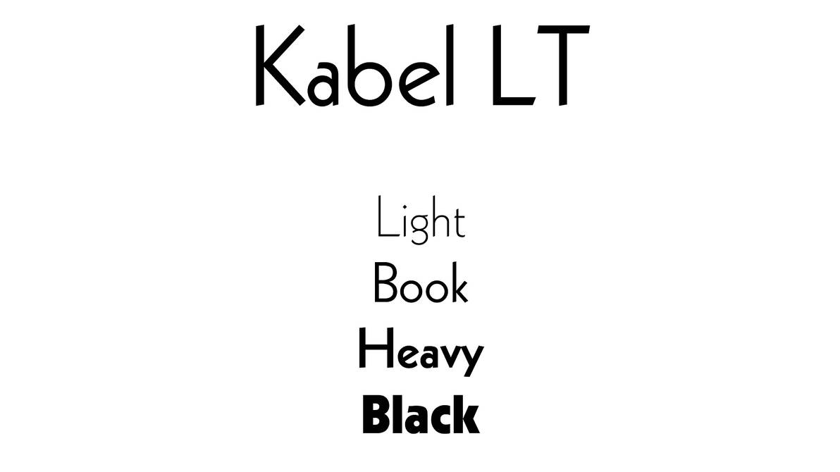 Kabel LT Font by GarrettSS1997 on DeviantArt