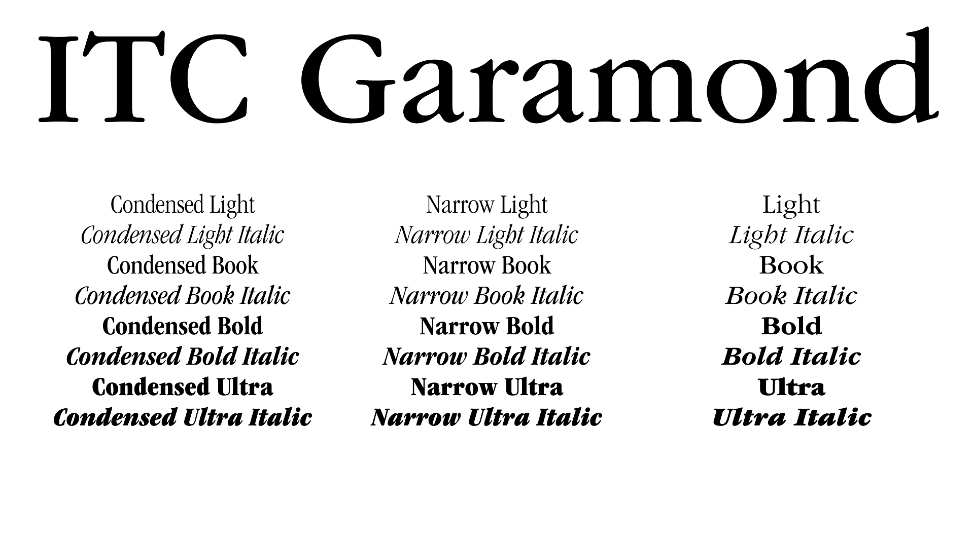ITC Garamond Font by GarrettSS1997 on DeviantArt