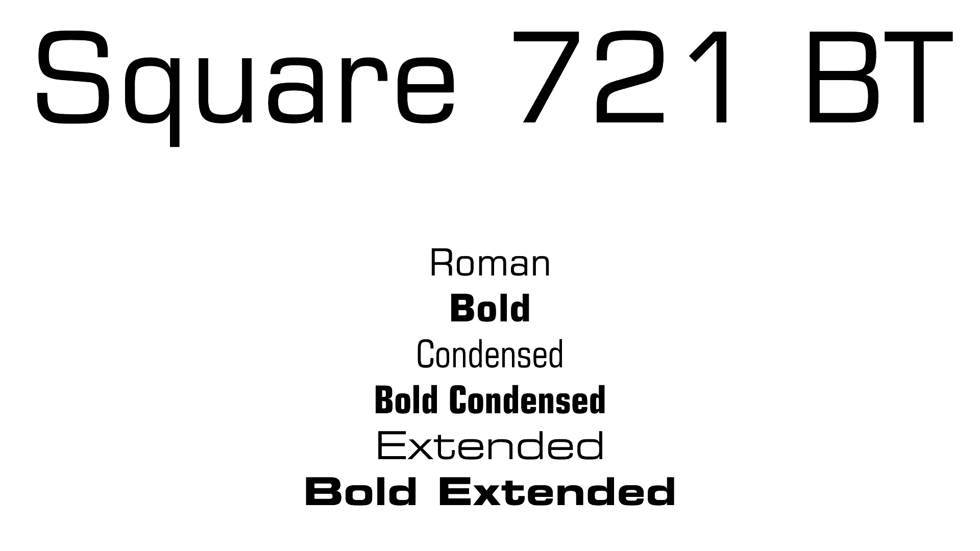 Square 721 Font Regnum Sans Serif Font Family