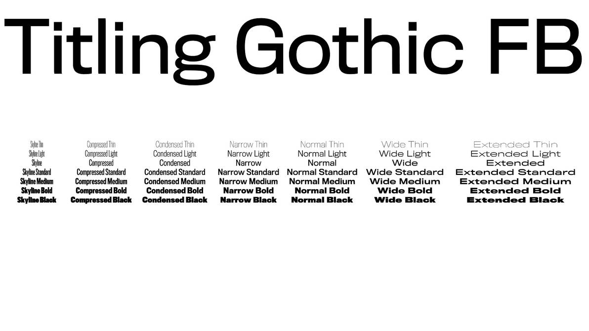 Titling Gothic FB Font by GarrettSS1997 on DeviantArt