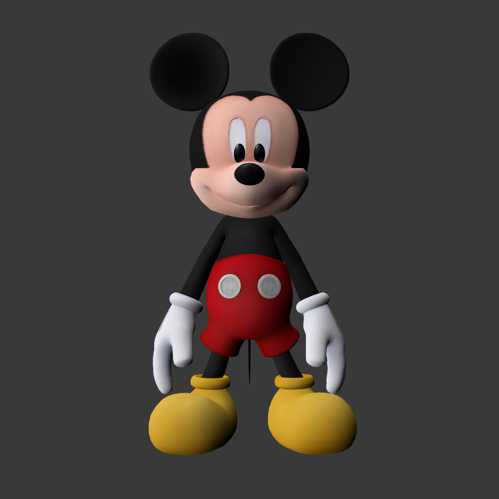 Mickey Mouse 3D Model by GarrettSS1997 on DeviantArt