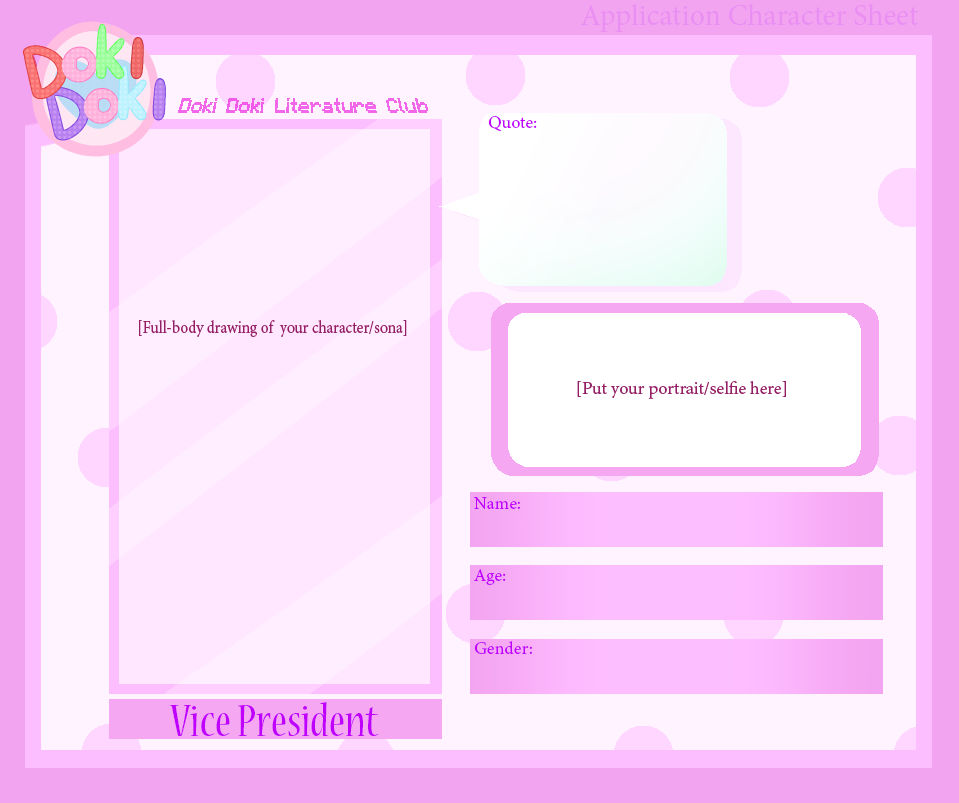DLC: Character Sheet Template [Vice President] by LoulabeIIe on DeviantArt